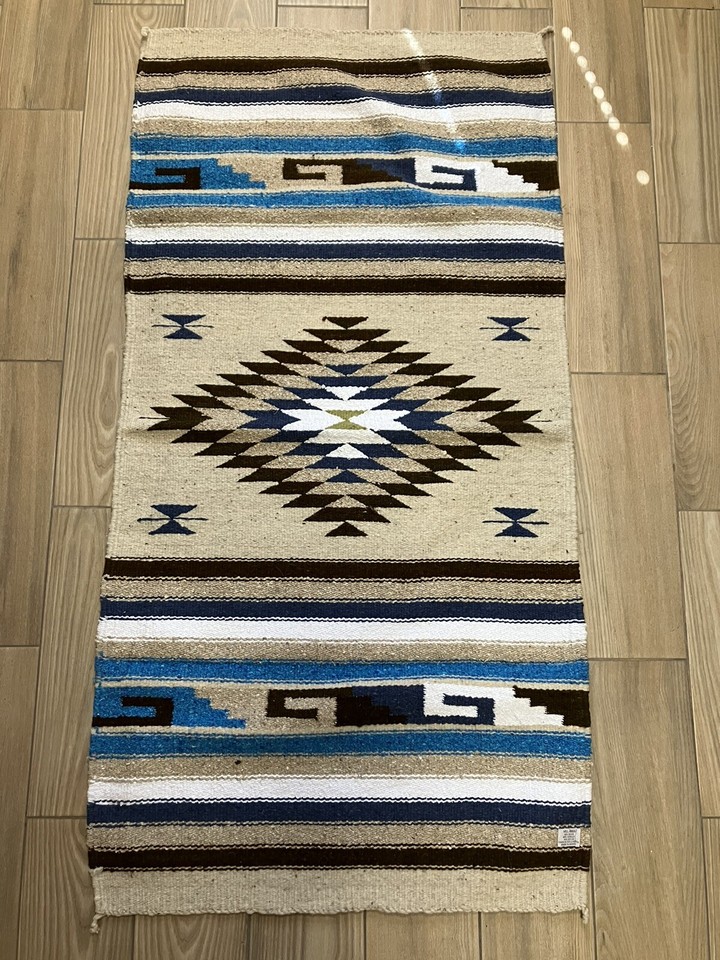 Handwoven Mexican Oaxaca Rug. 45%wool Blend 45% Acrylic And 10% Nylon ...