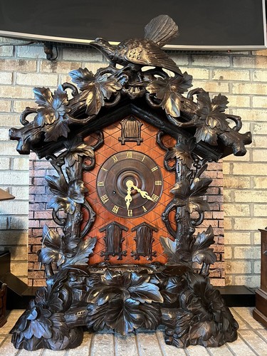 Antique Giant Mantle/Floors Trumpeter Cuckoo Clock | eBay