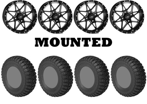 Kit 4 STI Chicane RX Tires 33x10-15 on ITP Tornado Matte Black Wheels ...