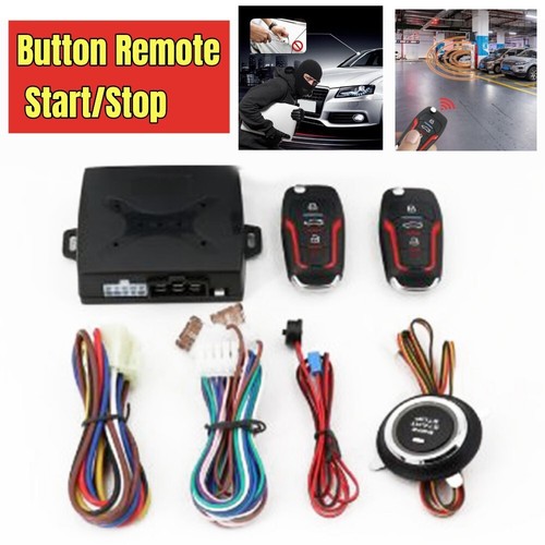 US STOCK Keyless Engine Start Alarm System Push One Button Remote ...