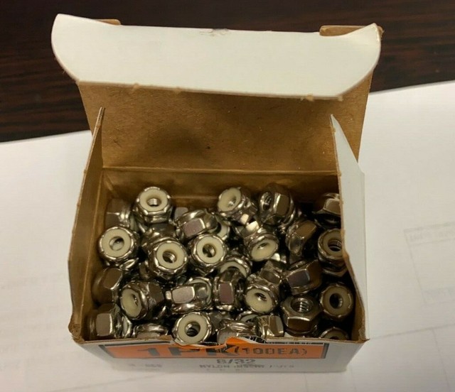 McMaster Carr Nylon Insert Stainless Steel #8-32 Locknut 91831A009 for ...