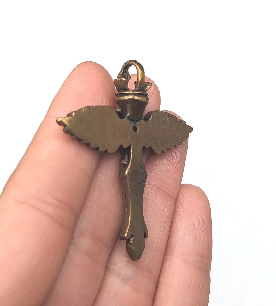 Bronze Tone Eagle Angel Wing Winged Crown Cross Sword… - Gem