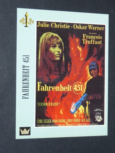 DUE EMME CARD 1996 CINEMA FILM #71 FAHRENHEIT 451 TRUFFAUT WERNER ...