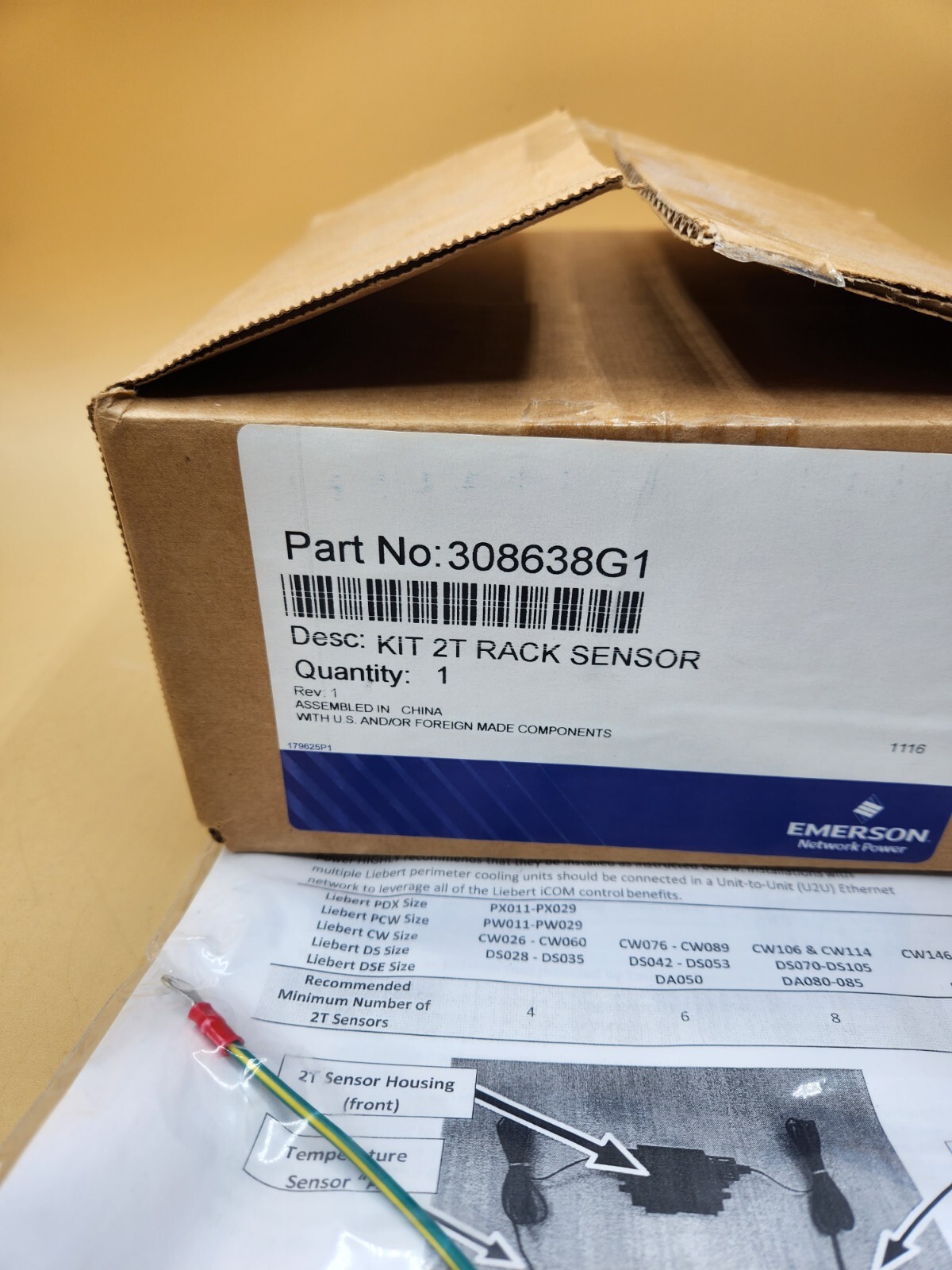 Vertiv Liebert 2T Rack Temperature Sensor Kit 308638G1 CanBus Sensor ...