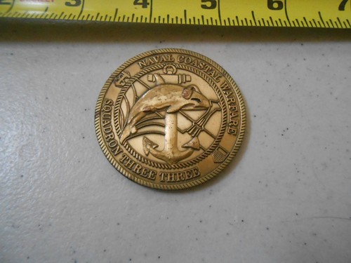 RARE NAVY COMMANDER NAVAL COSTAL WARFARE SQUAD 33 MILITARY CHALLENGE ...