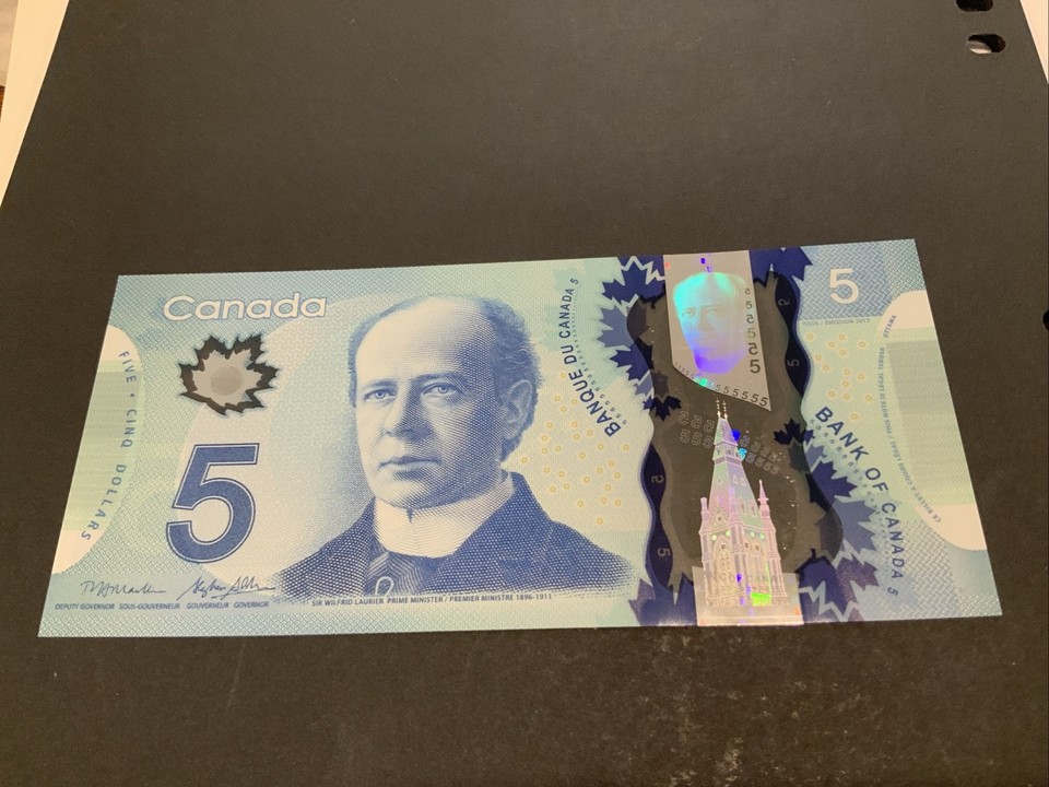 Bank Note CANADA $5 Dollars 2013 Macklem/Poloz UNCIRCULATED Polymer ...