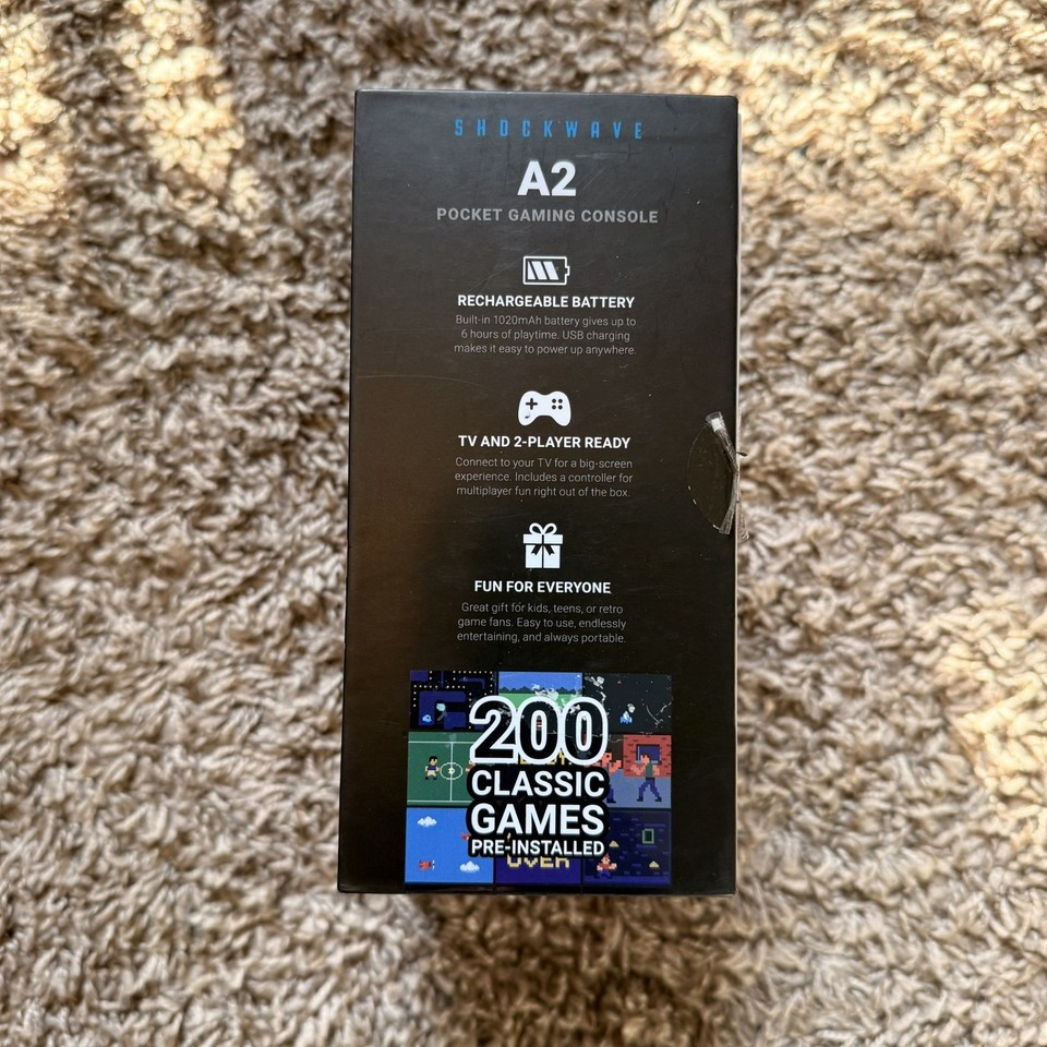 A2 Pocket Gaming Console with 200 Classic Games- USED ONCE | eBay