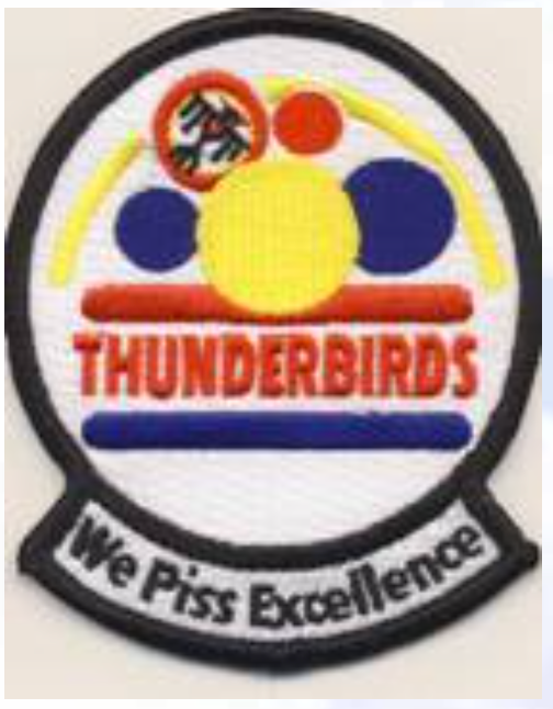 3.75" B-1 34BS WE PISS EXCELLENCE THUNDERBIRDS MILITARY EMBROIDERED PATCH | eBay