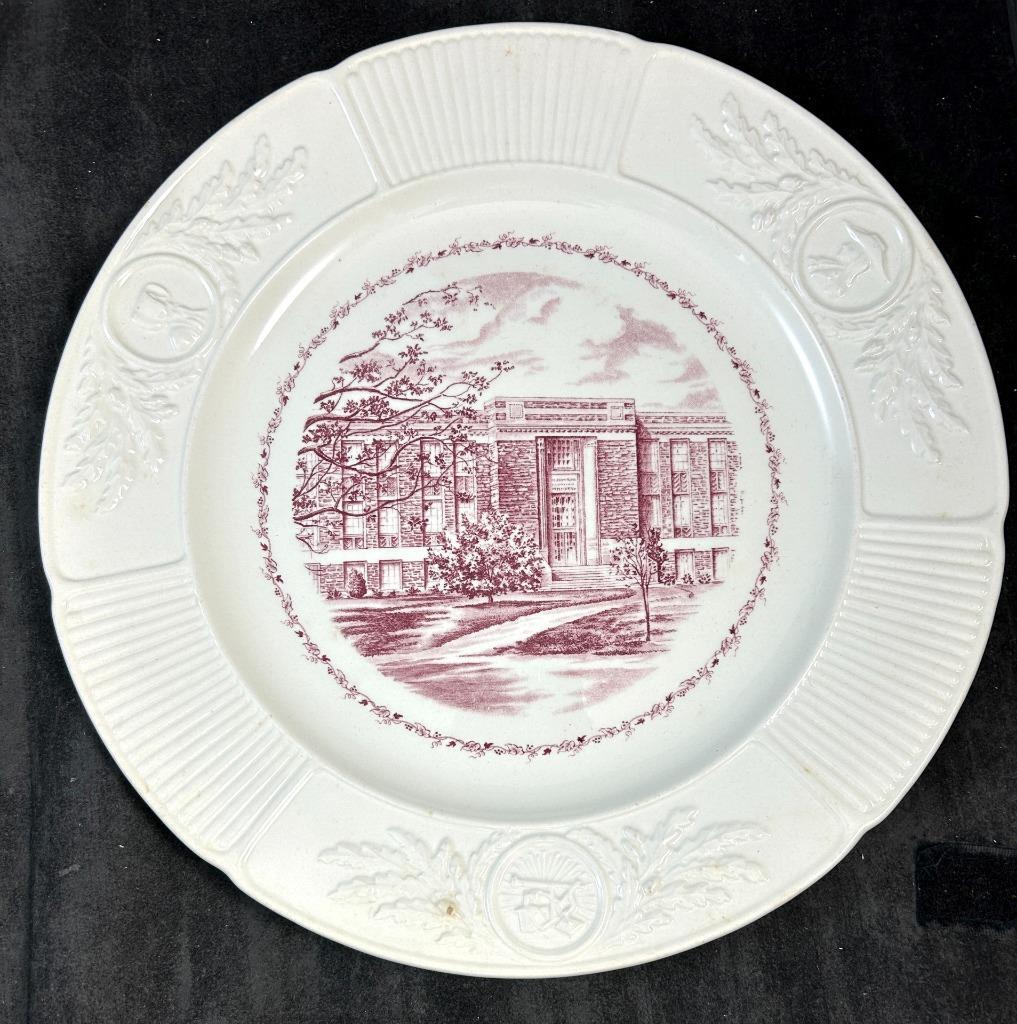Wedgwood Swarthmore College Pink Dinner Plate Martin Laboratory Design ...