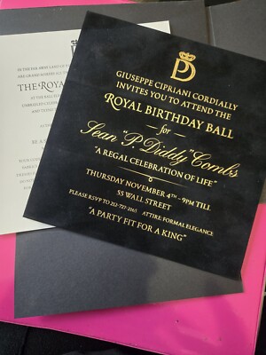 Bad Boy, P diddy, Legendary Velvet Birthday invite From 1999, Hip hop ...