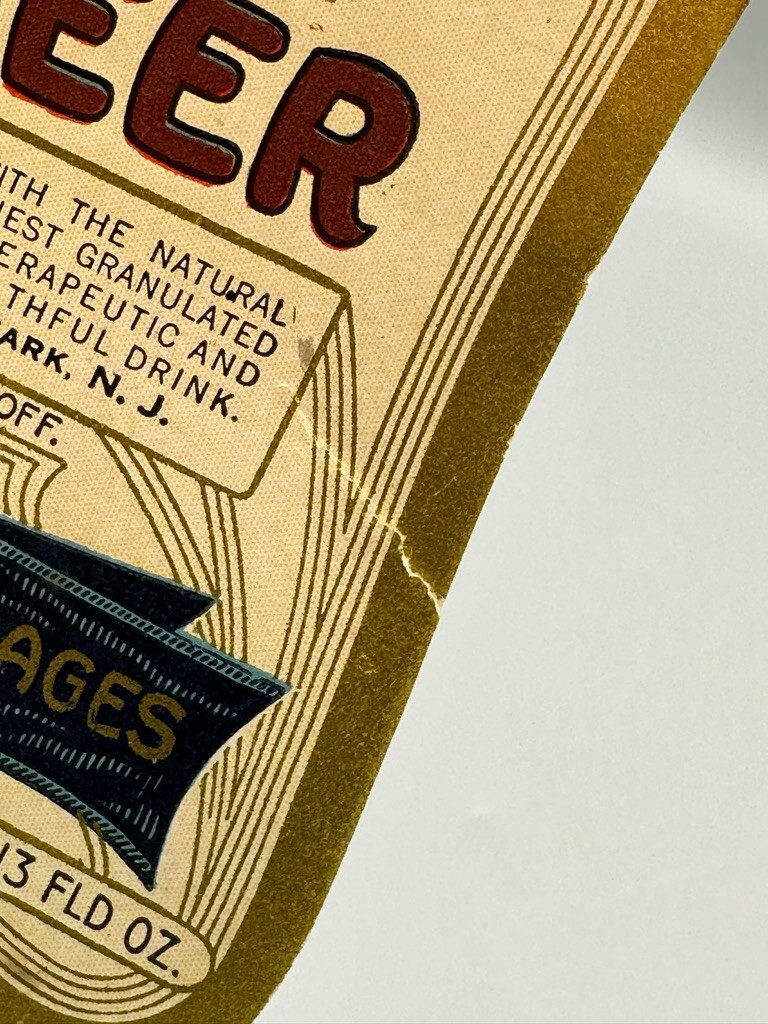 1920s Hoffman ROOT BEER SODA Bottle Label Newark NJ Antique Advertising ...