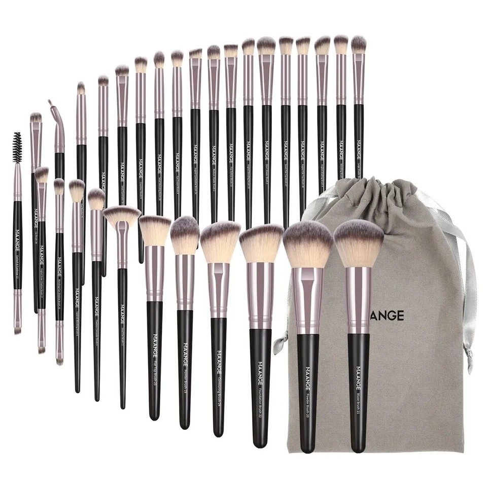 30pcs Makeup Brush Set Foundation Concealers Eye Shadows Powder Blush ...