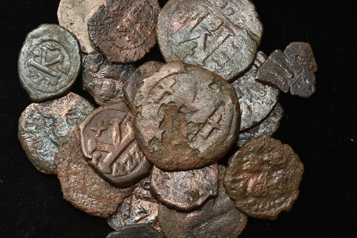 BYZANTINE COINS - ONE COIN PER LOT - MEDIEVAL - COPPER - G/VG CONDITION ...
