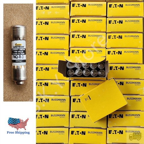 Lot of 10 NEW Bussmann FNQ-R-3 Fuse, Class CC 600Vac, New in Box, Fast ...