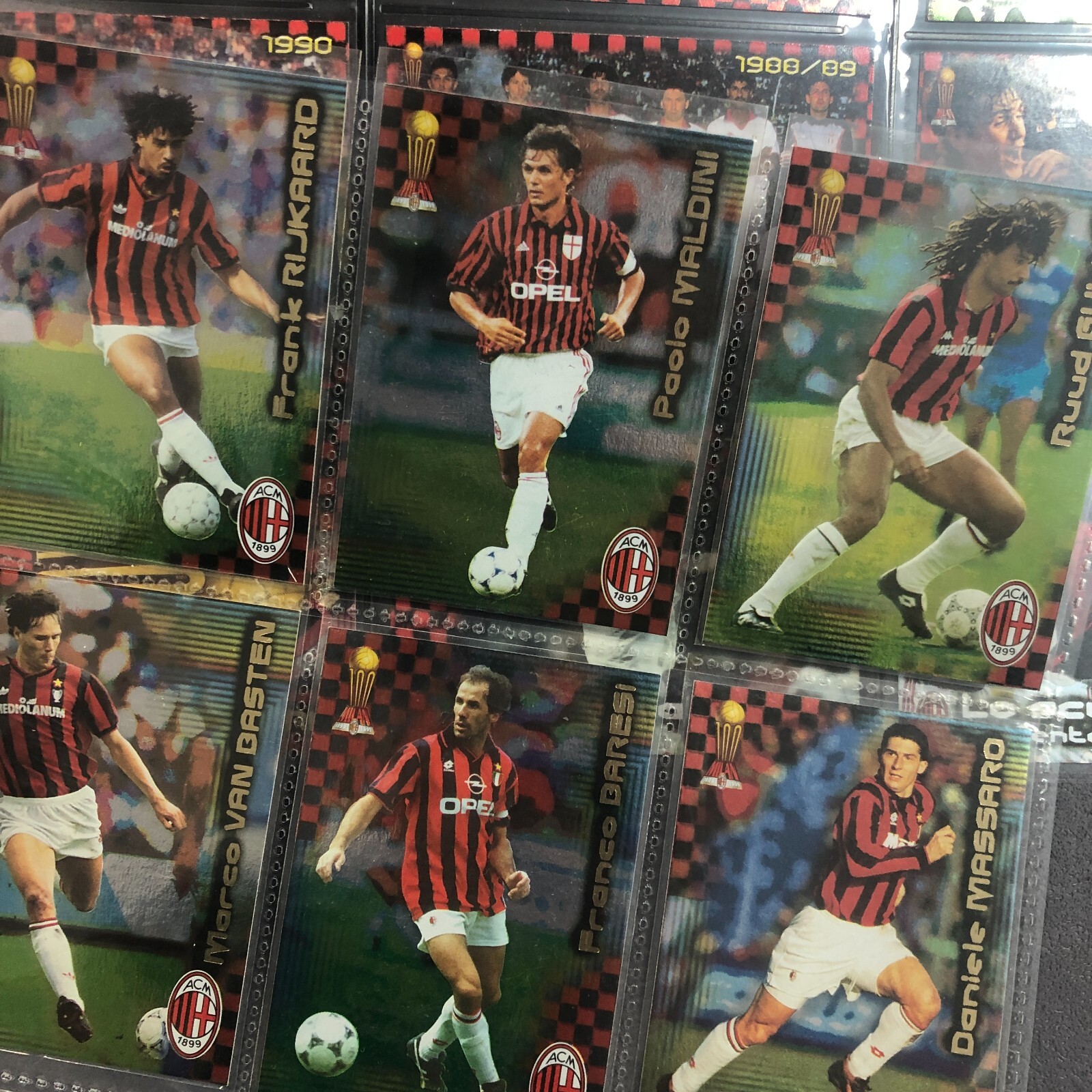 1999-2000 PANINI CALCIO CARDS S2 LOTS 15 AC MILAN CENTOMILAN MALDINI ...