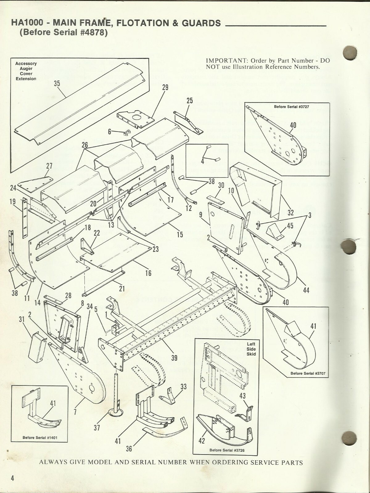 GEHL COMPANY HAY ATTACHMENT HA1000 Form No. 902496 Tractor Parts Manual ...