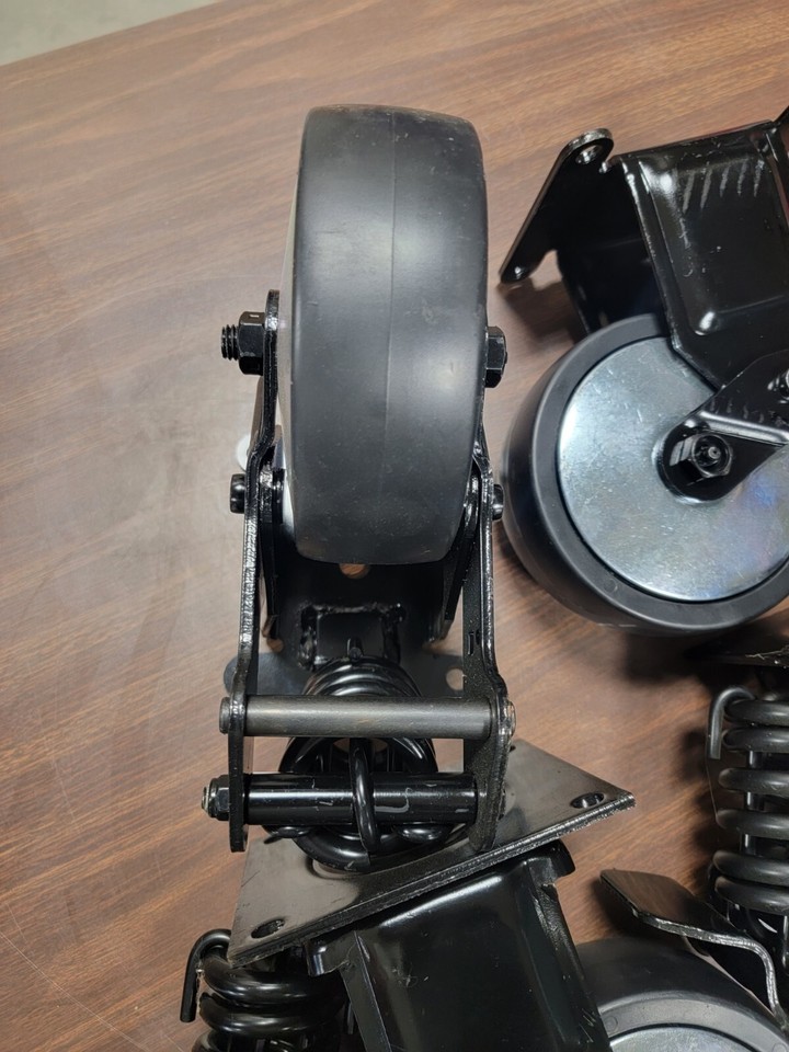 NEW 4 Heavy Duty 6" x 2" Spring Suspension Tool Box Casters 1,000 lbs ...