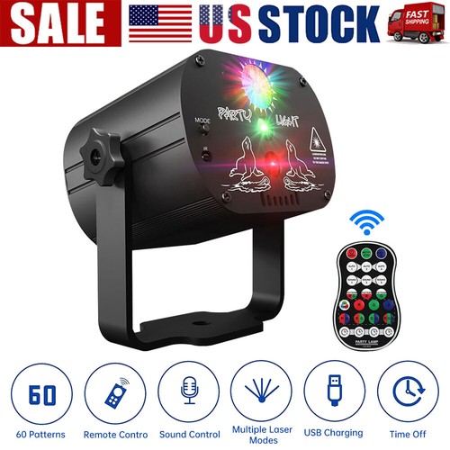 US 100mW/30mW Disco RGB LED Laser Projector Lighting Stage Party KTV ...