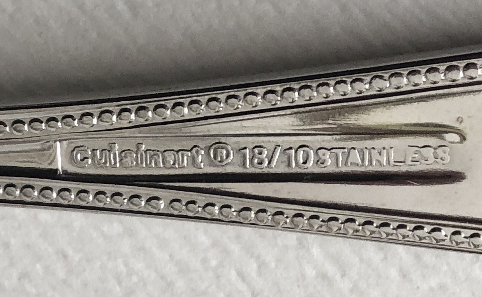 CUISINART STAINLESS FLATWARE CUI8 CU18 BEADED EDGE GLOSSY 18/10 **YOUR ...