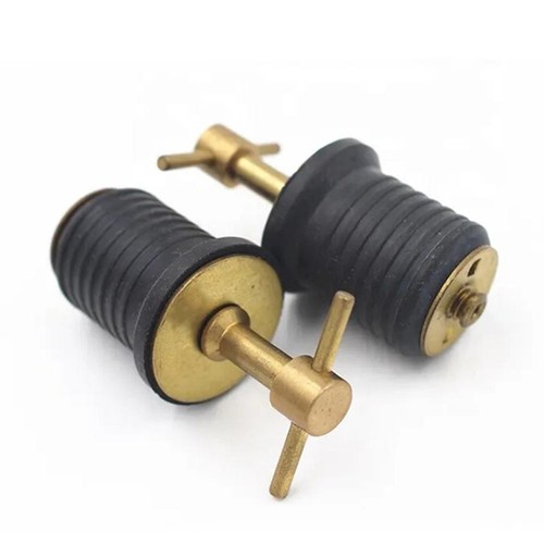 2Pcs 32mm Brass Rubber Deck Drain Plug fit for Marine Boat Yacht Hull ...