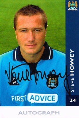 STEVE HOWEY MANCHESTER CITY SIGNED 4 X 6 INCH PHOTO CARD | eBay