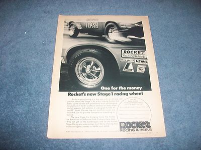 1971 Rocket Racing Wheels Vintage Ad with Butch Leal California Flash ...