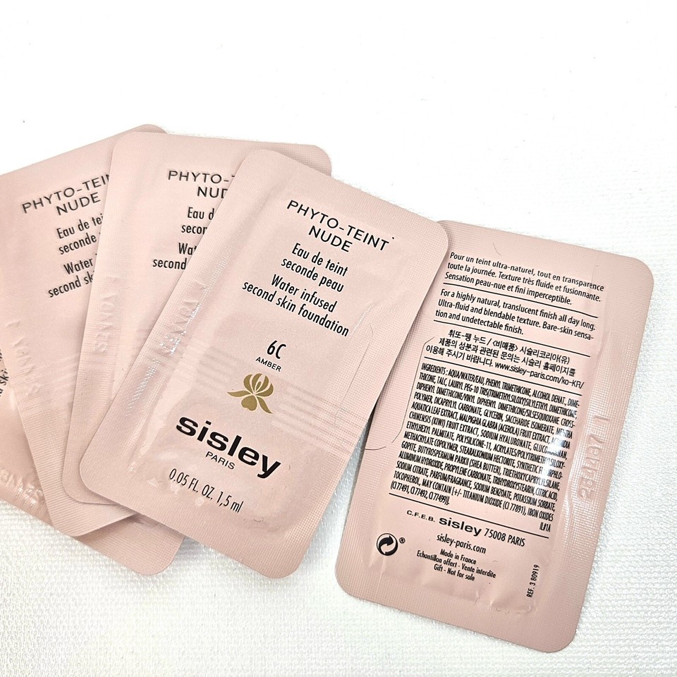 5x SISLEY Samples Phyto-Teint Nude Skin Foundation SHADE 6C Sample Lot ...