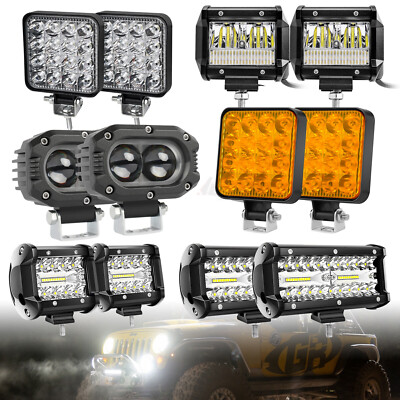 3/4/7" Car LED Work Light Bar Flood Spot Light Driving Offroad Truck ...