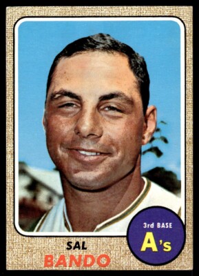 1968 Topps Baseball Card Sal Bando Oakland Athletics #146 EX-MT | eBay