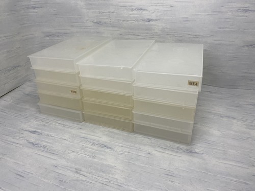 Lot Of 15 Clear Empty VHS Storage Cases Boxes Replacement Rental ...