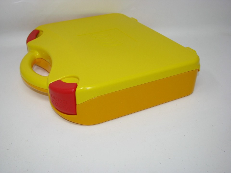 LEGO Yellow & Orange Plastic Carrying Case Storage Box With Dividers No ...