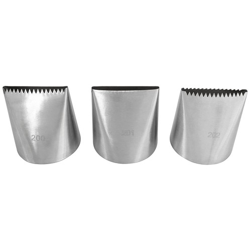 Ribbon Pastry Tip 3pcs 304 Stainless Steel Icing Piping Nozzles Cake ...