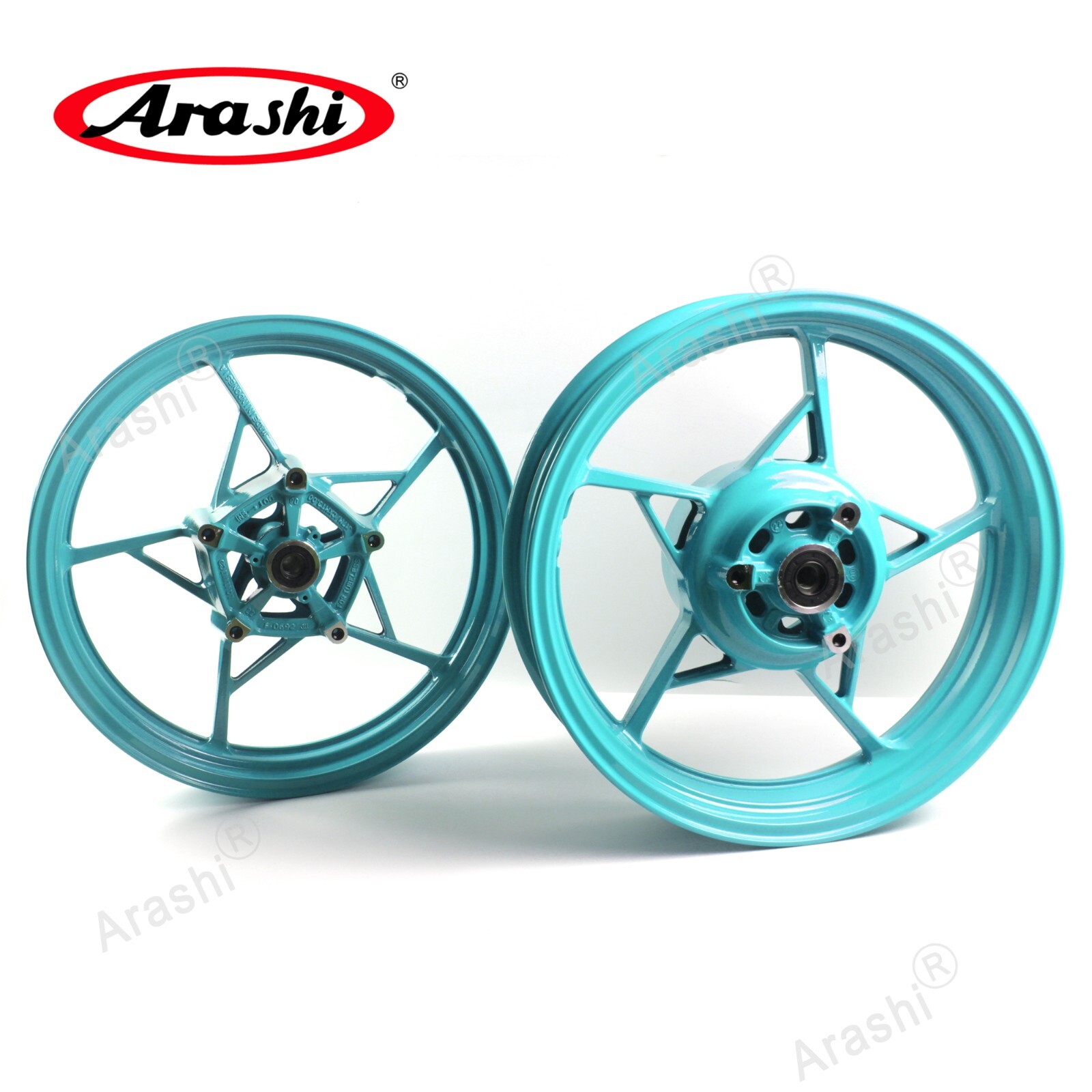 Cyan Front Rear Wheel Rim For Kawasaki Ninja 400 EX400 ABS 2018 - 2023 ...