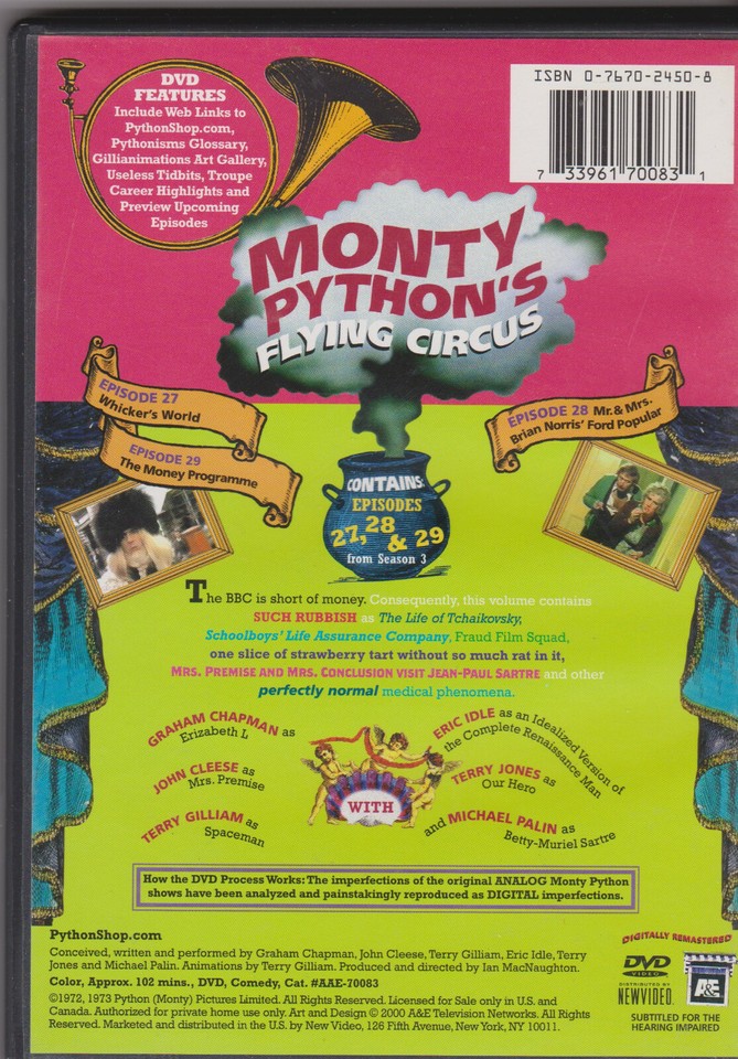 Monty Pythons Flying Circus, Disc 9 Fish Slapping Dance Argument Clinic ...
