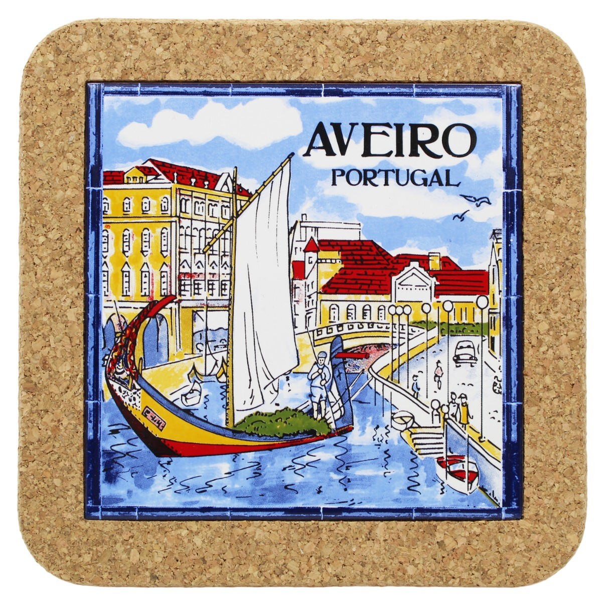 Aveiro Portugal Canal Scene Tile & Cork Trivet | eBay
