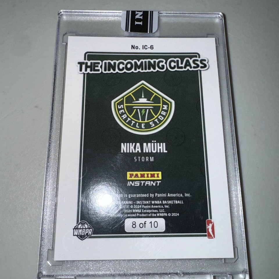 Nika Muhl Rookie WNBA Auto /10 Panini Hand Signed JAGUAR *RARE* Rookie ...