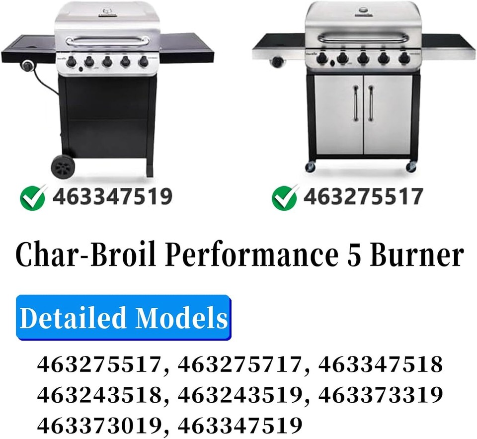 Grill Burner Kit for Charbroil 463347519 463275717 463243518 463347518 ...