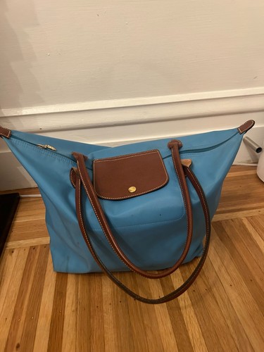 LONGCHAMP Le Pliage Large Nylon Shoulder Tote Cobalt Blue AUTHENTIC | eBay