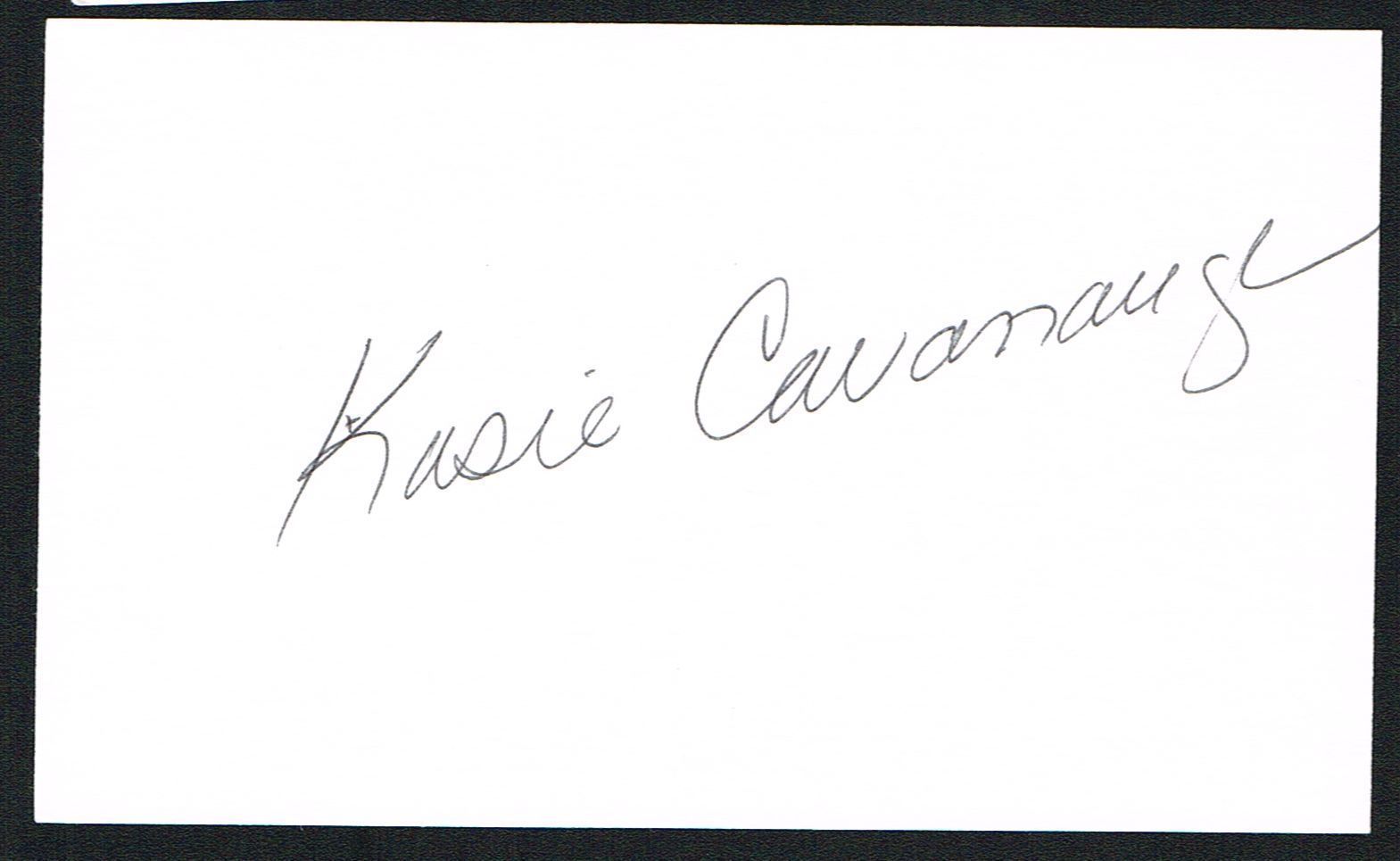 Kasie Cavanaugh signed autograph 3x5 index card Bodybuilder / Actress ...