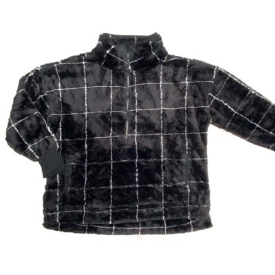 New 2020 Lularoe Nancy Half Zip Pullover Sweater XLG Black with White ...