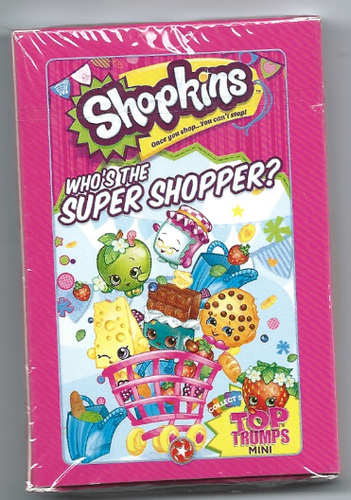 collectable SHOPKINS WHO'S THE SUPER SHOPPER? TOP TRUMP'S MINI unopened ...