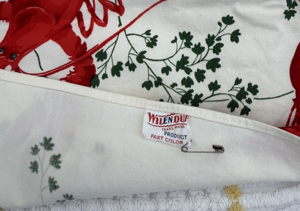 WILENDUR Lobster Clam Oysters Cotton Tablecloth 54 x 70 Seafood w/ Tag ...