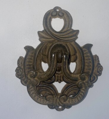 Vintage Antique Brown Rustic Wrought Iron Metal Door Knocker Home Decor ...