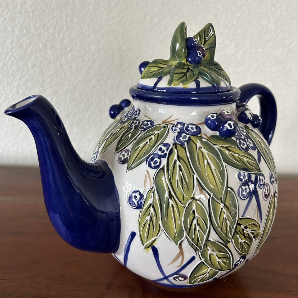 Ceramic TEAPOT - Blue Sky 2013 Blueberry - NEW! | eBay