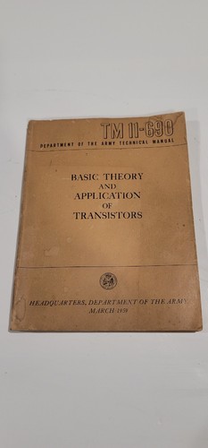 Vintage Training Manual Basic Theory And Application Of Transistors | eBay