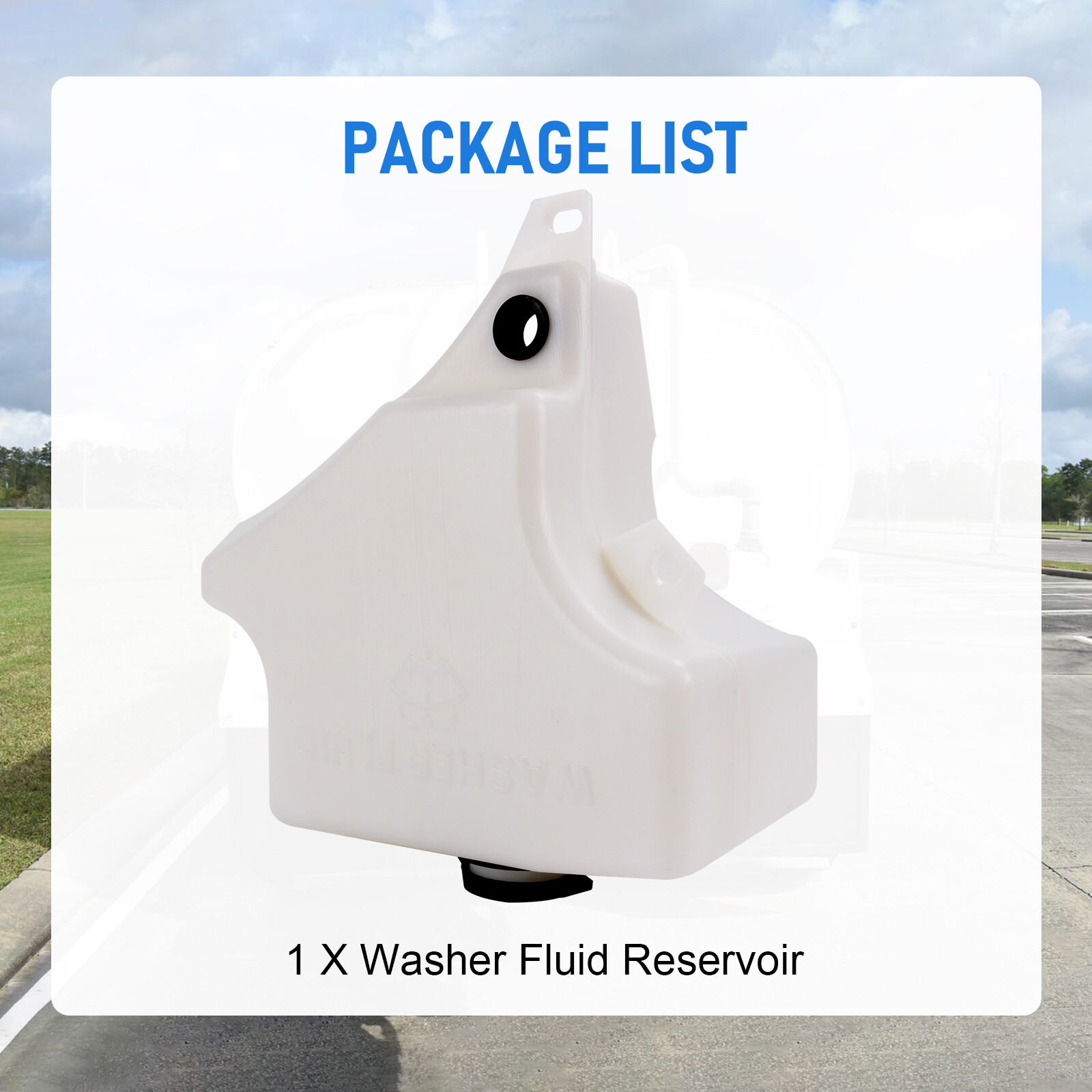 Windshield Washer Reservoir w/ Pump FITS Perterbilt Kenworth HD 06-16 ...