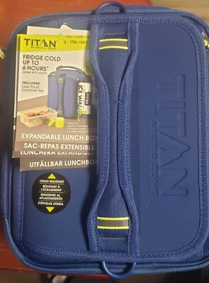 Titan Expandable Lunch Box with 2 Ice Walls & Accessories Blue | eBay