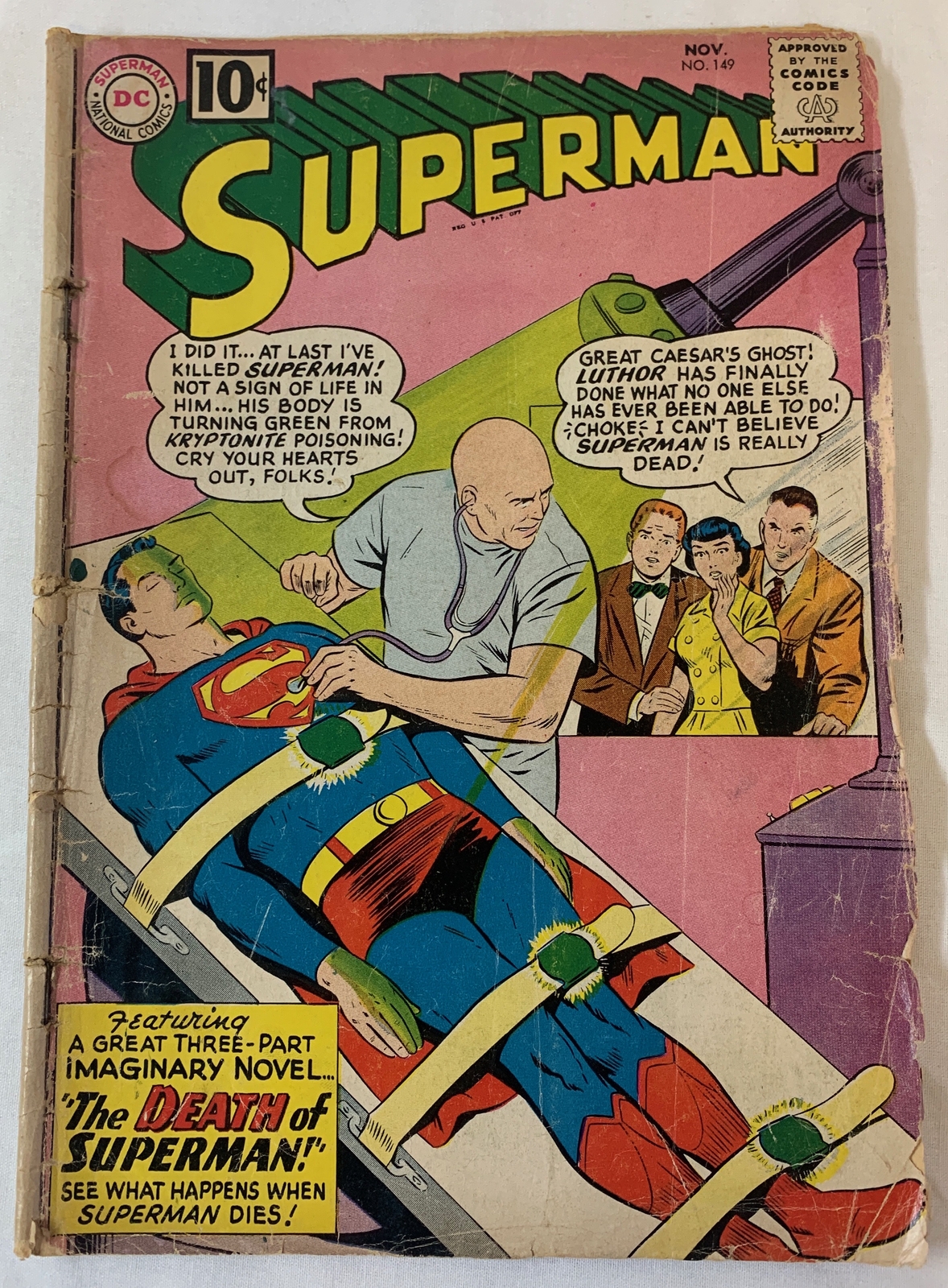 1961 Dc Comics Superman #149 ~ Bas Grade, Centerfold Amovible Et ...