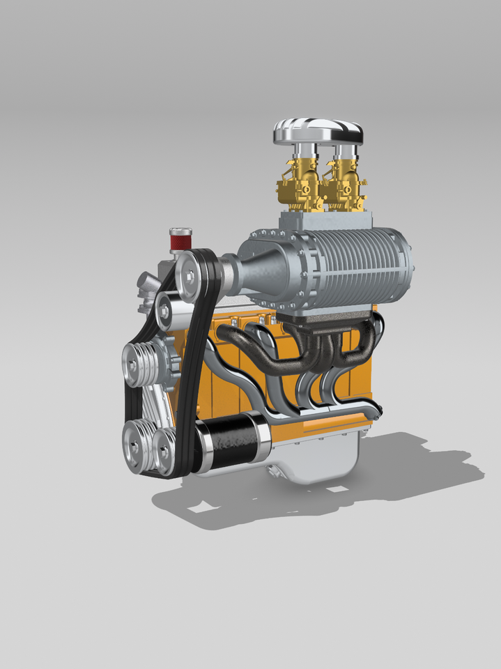 Chevrolet 235 I6 Engine with Scot Blower - 1/8 - 3D Printed - MCS | eBay