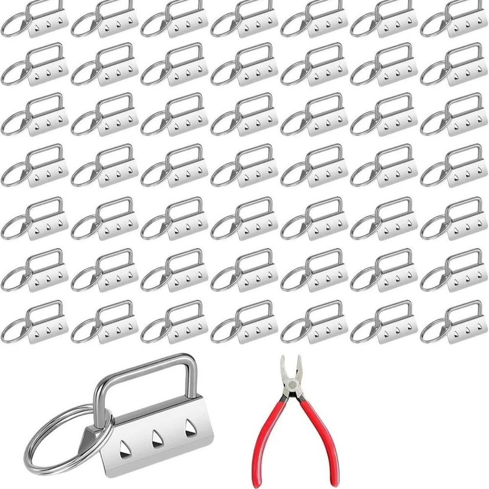 Keychain Snap Fastener DIY Kit 50 Pieces with Pliers for Lanyards and ...